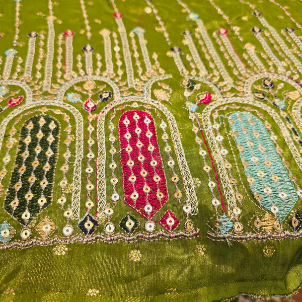 Tissue Fabric (Green) | Sansa - The Fabric Store