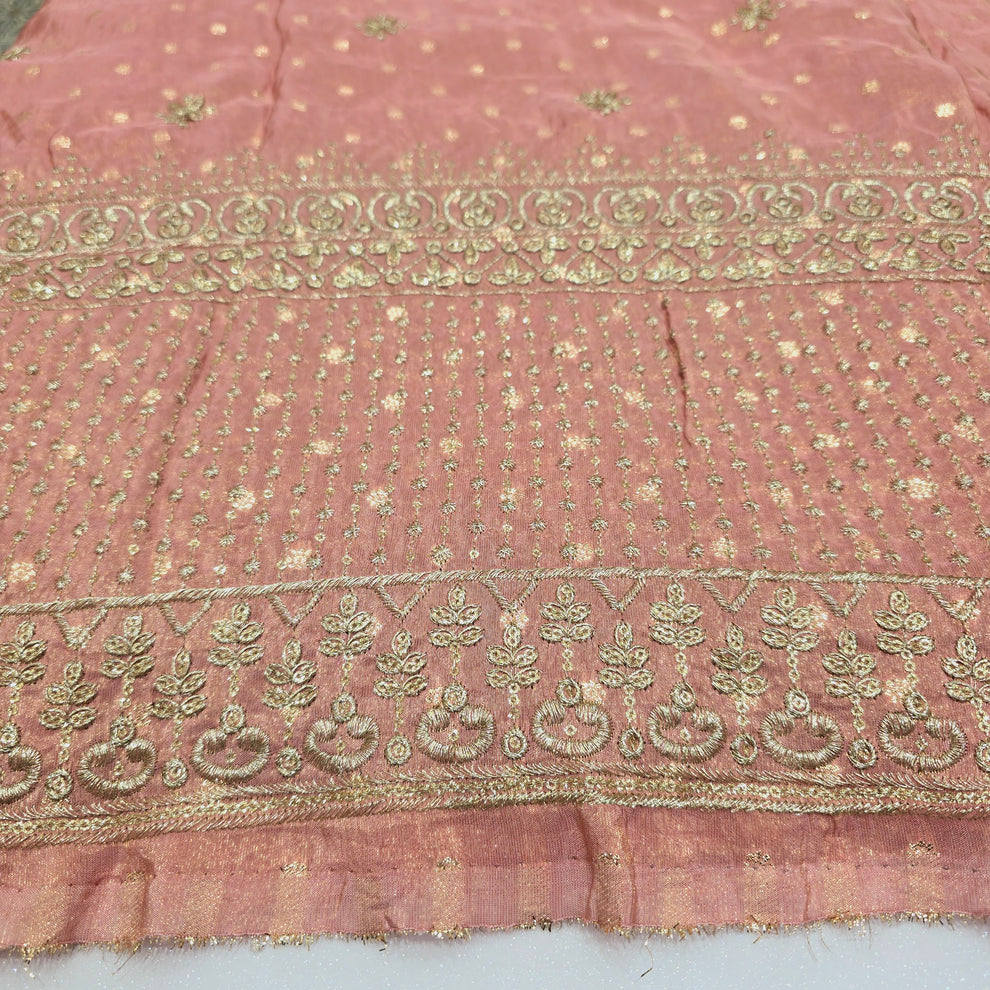 Tissue with Chota Buta & Border (Baby Pink) – Sansa - The Fabric Store