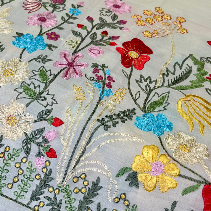 Cotton thread panel (Big Border) – Sansa - The Fabric Store